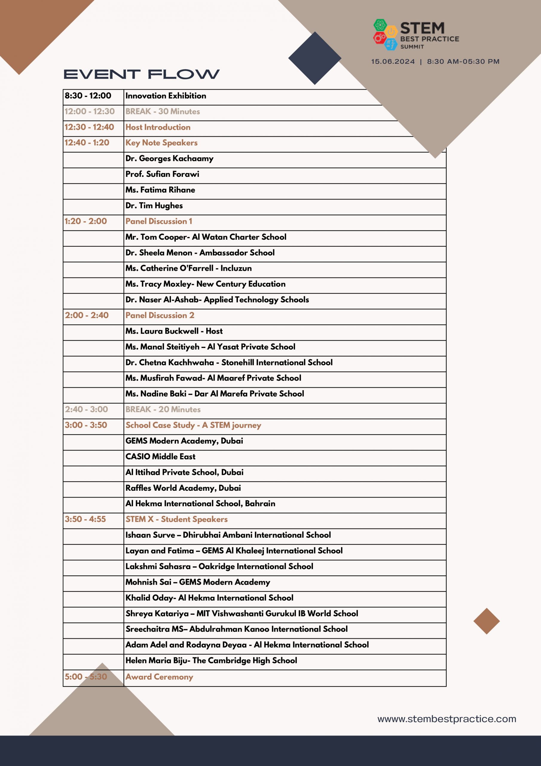 Event Flow – STEM Best Practice